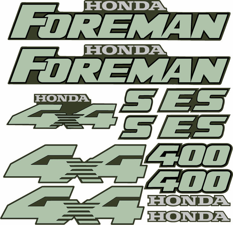 Honda Foreman 400 450 S ES 4x4 OEM Decal Emblem Sticker Kit forman ATV ...