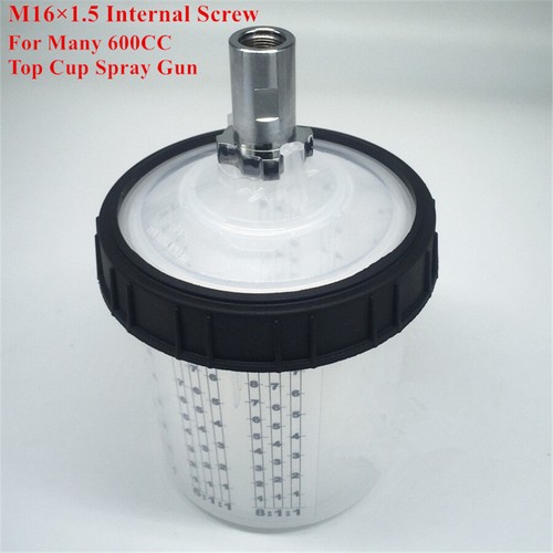 For Auto Spray Gun Connector Pot M16x2 External Thread Adapter & 600ML ...