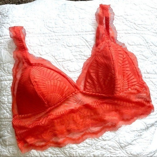 ASOS Lace Bralette Orange Size Large Neon Beach Summer Loungewear ...