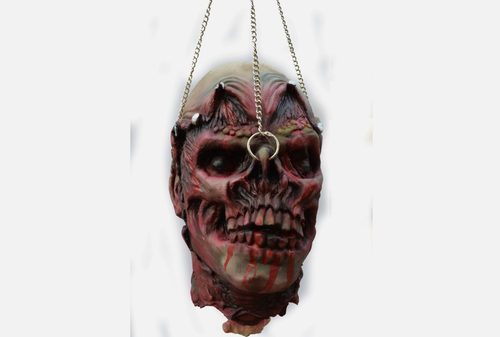 Life Size Halloween Props Scary Walking Dead Zombie Rotten Chained Head ...