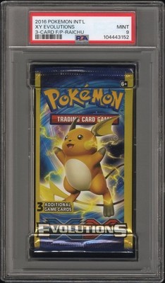 2016 Pokemon XY EVOLUTIONS 3 Card mini Booster Pack Sealed PSA 9 MINT ...