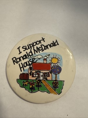Vintage I SUPPORT RONALD McDonald House McDonald’s Employee Pin Badge 3 ...