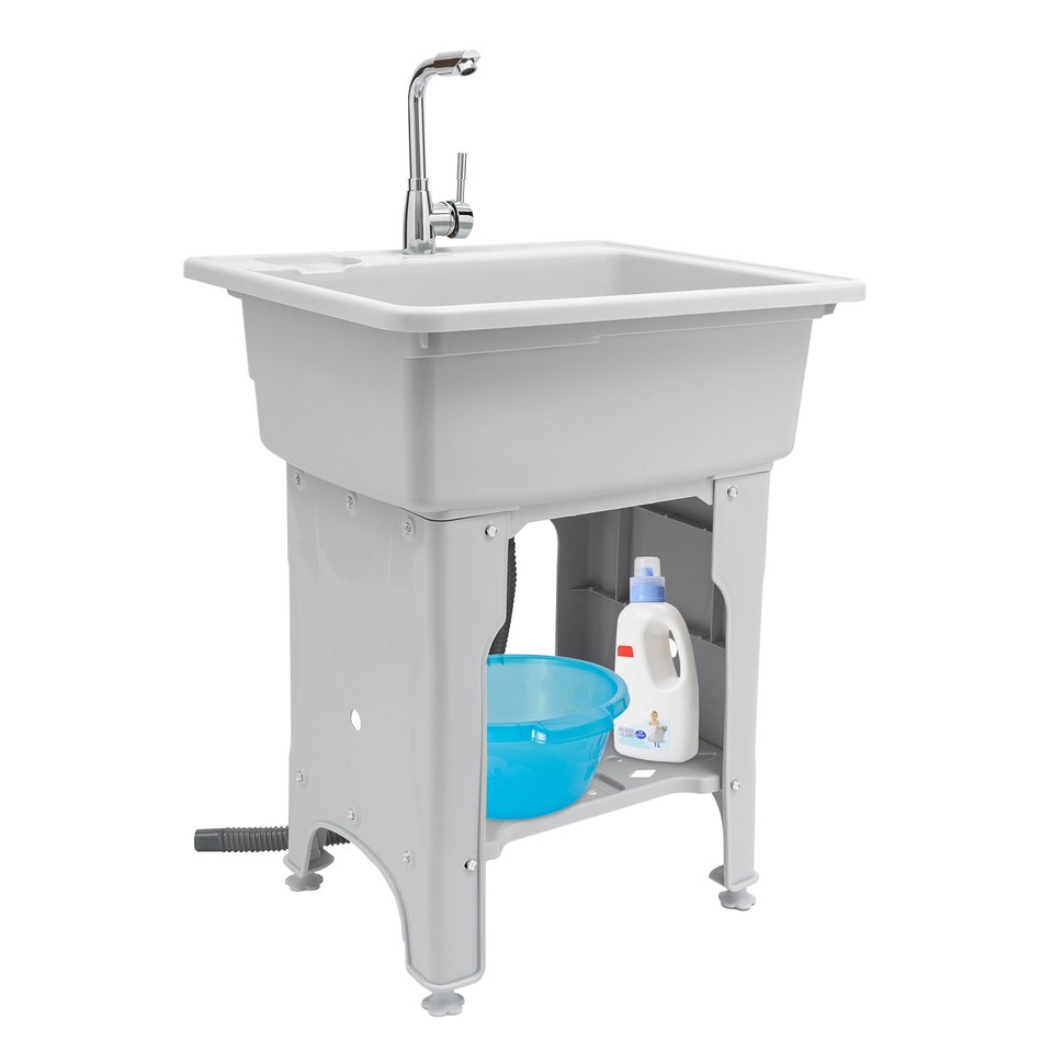 Utility Sink Laundry Tub with Faucet & Basement for Laundry Room Garage ...