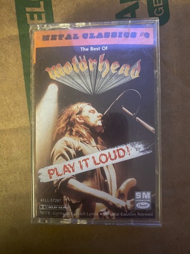 Motorhead *Play It Loud BEST OF *cassette tape *VG+/NM *1990 *EMI *4XLL ...