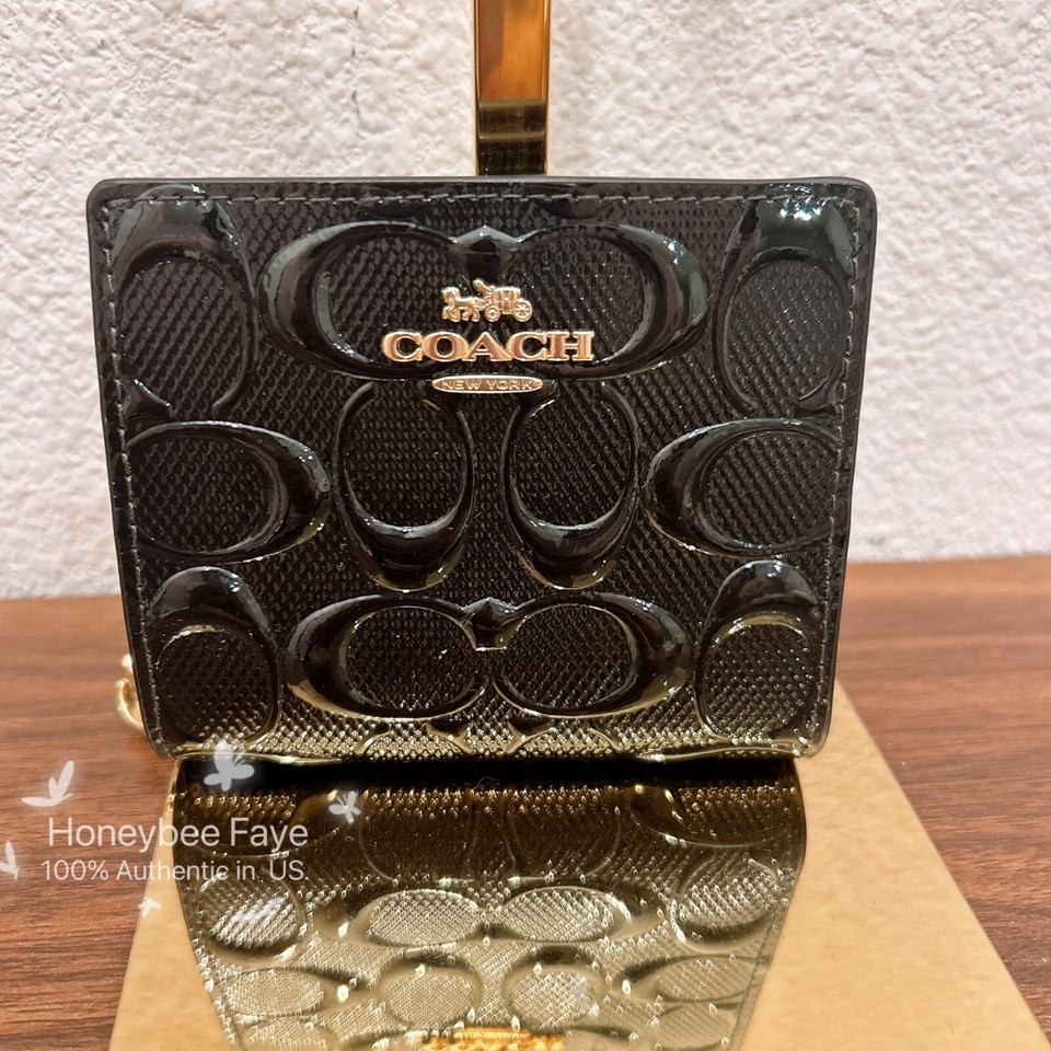 NWT Coach Snap Wallet In Signature Leather CV415/CT982 | eBay