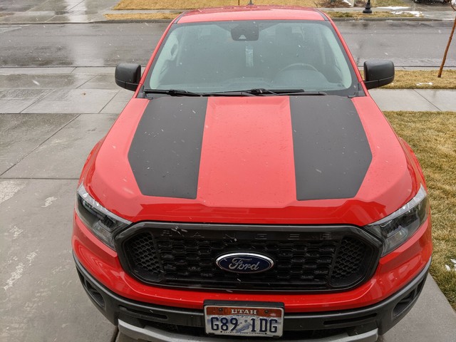 NEW 2019-2021 FORD RANGER DUAL HOOD GRAPHICS VINYL STRIPES DECALS 2020 ...