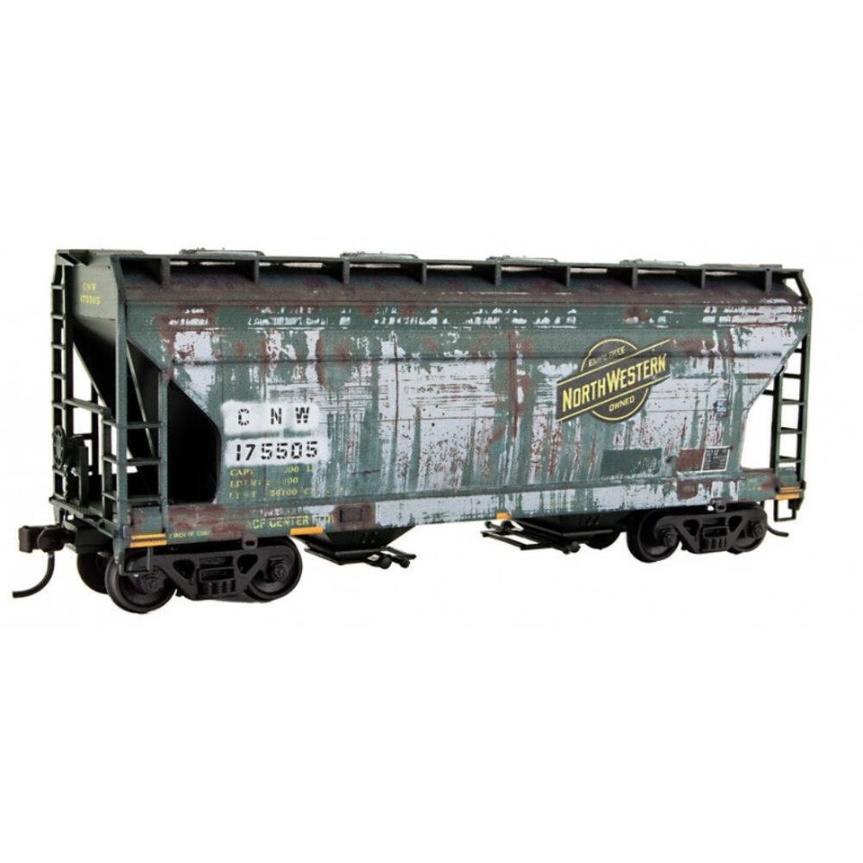 Micro-Trains 2200 003 HO Scale 2 Bay ACF Covered Hopper Kit (Weathered ...