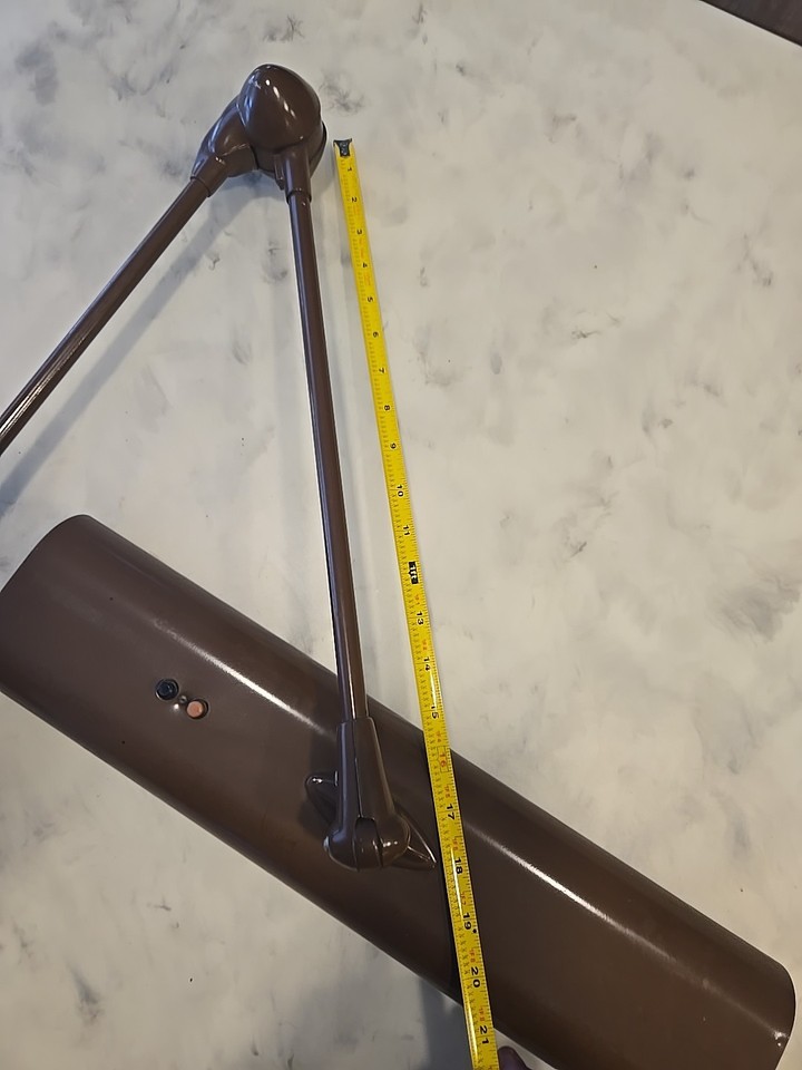 VINTAGE FLEXO ART SPECIALTY CO BROWN TABLE MOUNT FLOATING DRAWING LAMP ...