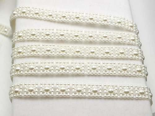 5 Meter Acrylic Flatback Pearl Bead 10mm Square Chain Garland Wedding ...