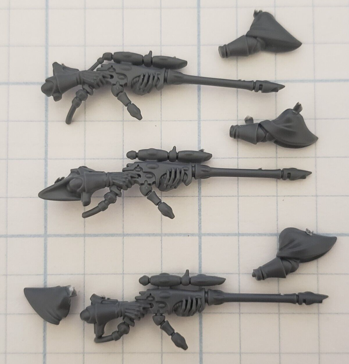 Warhammer 40K Aeldari Bits Shroud Runner Rider Ranger Long Rifle x3 Set ...