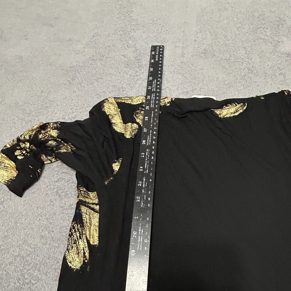 Rubber Ducky Women's Medium Black & Gold Floral Wrap Robe Cardigan | eBay