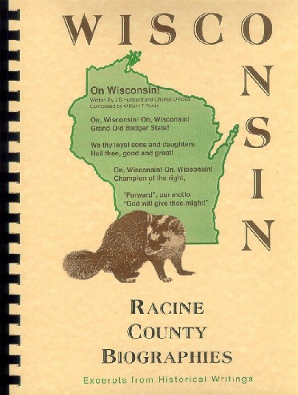 WI Racine Wisconsin County/City Biographies from 1879 WI Many Names ...