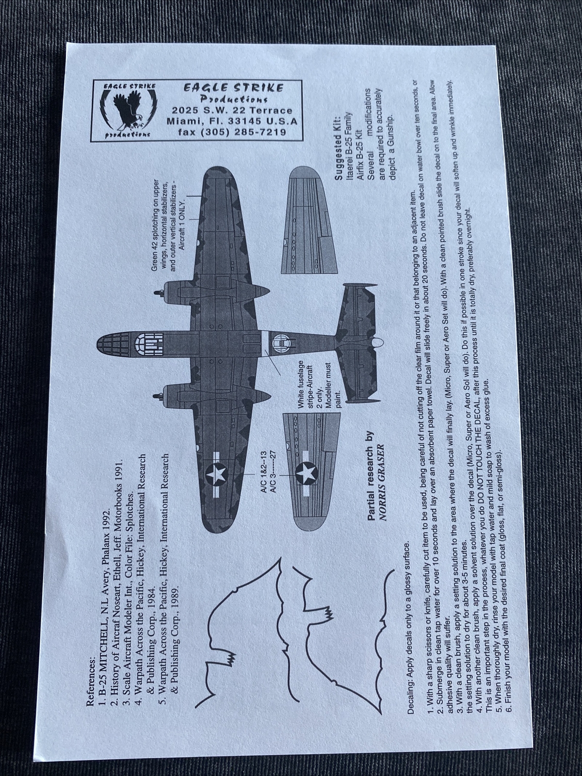 Eagle Strike Pacific Strafers Pt 1 decal sheet | eBay