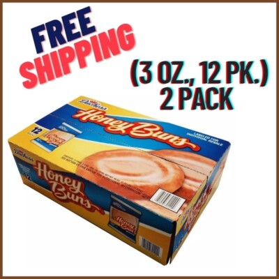 2 Pack Duchess Honey Buns Great Snack for Kids and Adults (3 oz., 12 pk ...
