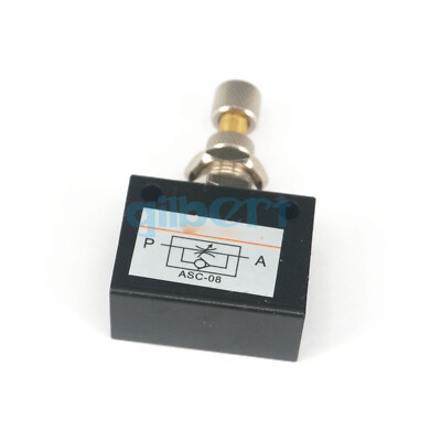 1/4" BSP Aluminum ASC-08 Pneumatic Pipe Bore Air Flow Control Valve ...