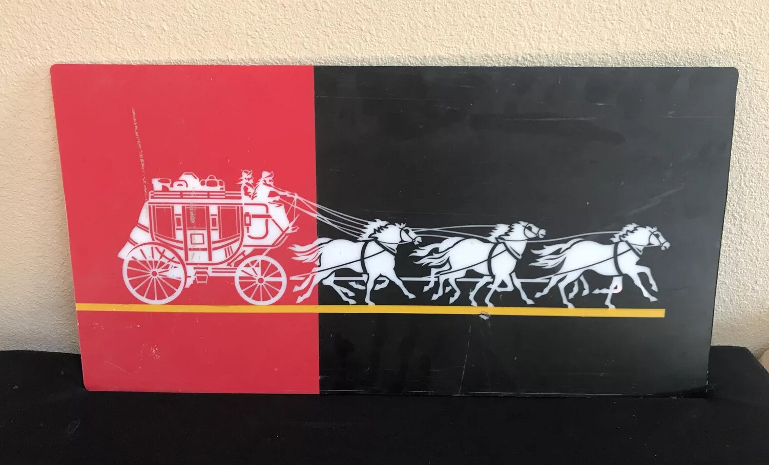 WELLS FARGO Stage Coach Old West Western Stagecoach Sign Vintage | eBay