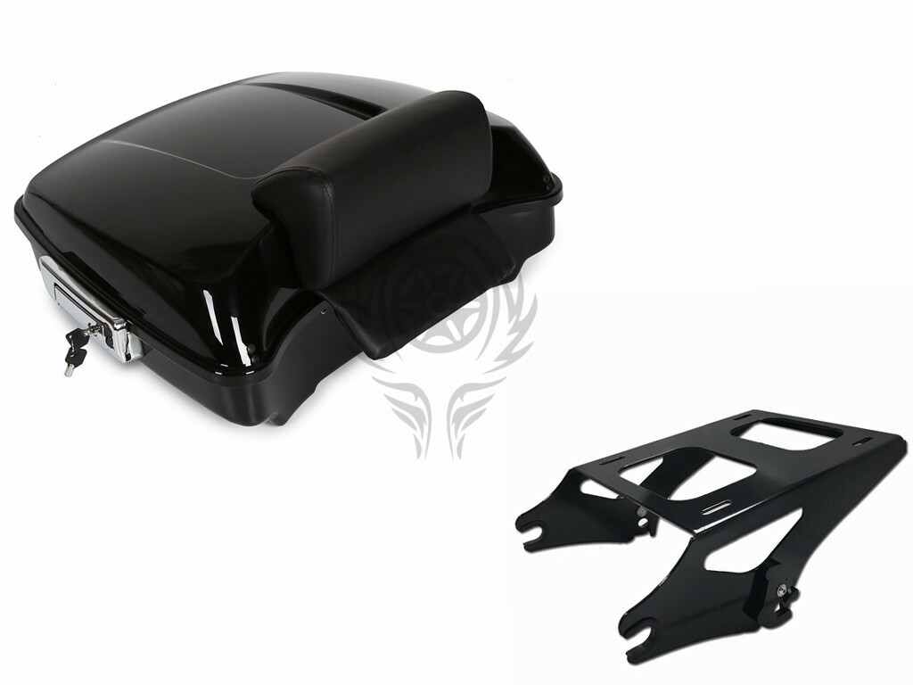 Razor Tour Pak Pack Trunk w/ Two-Up Rack For Road Street Glide 14-20 18 ...