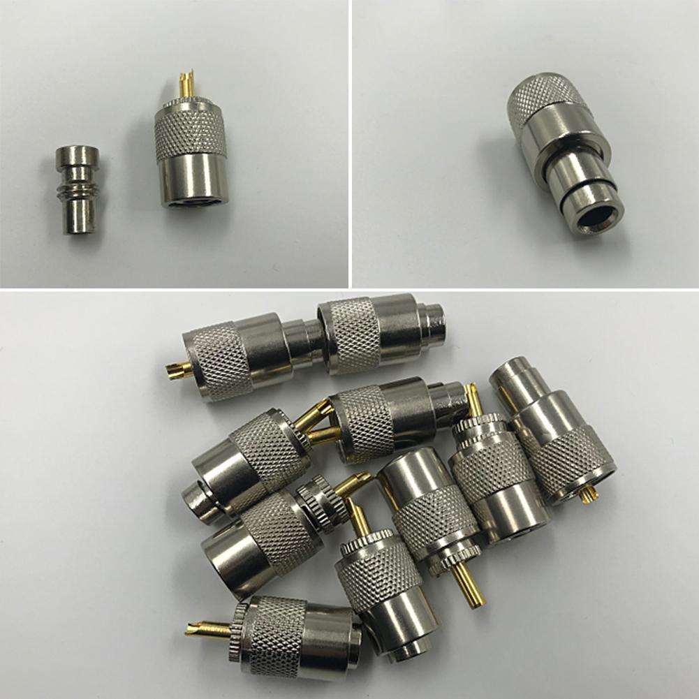 RF Coaxial Coax Antenna Cable Adapter Plug RF Connector UHF PL259 Male ...