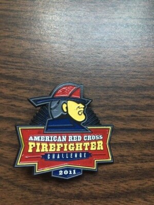 FIREFIGHTER Pins 2.25" tall American Red Cross Challenge 2011 - NEW ...