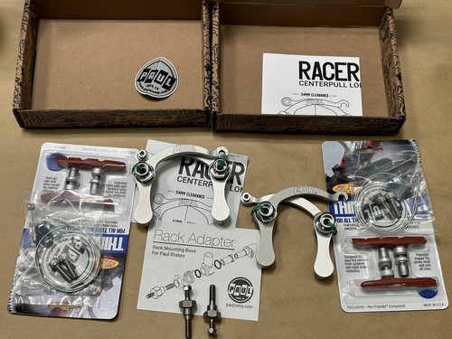 Paul components Racer Braze On silver Pair With rack adapter | eBay