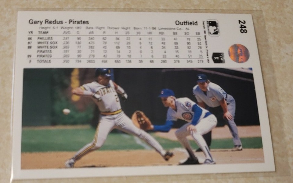 1990 Upper Deck Baseball Gary Redus Card #248 | eBay