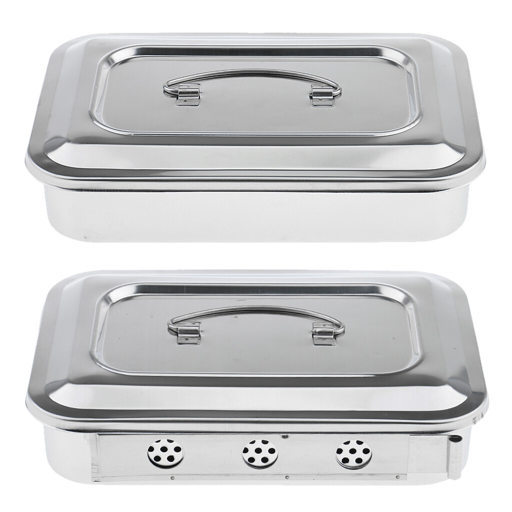 9" Stainless Steel Instrument Tools Box Disinfection Trays | eBay