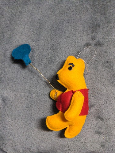 Vintage Winnie The POOH Felt CHRISTMAS Ornament Figure With Balloon | eBay