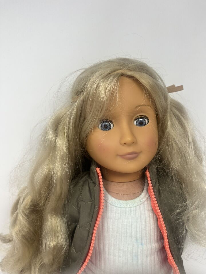 Our Generation Dressed 18 Girl Doll Toy By Battat Blonde Hair Blue