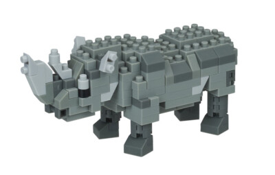 NEW NANOBLOCK Rhinoceros Rhino Nano Block Micro-Sized Building Blocks ...