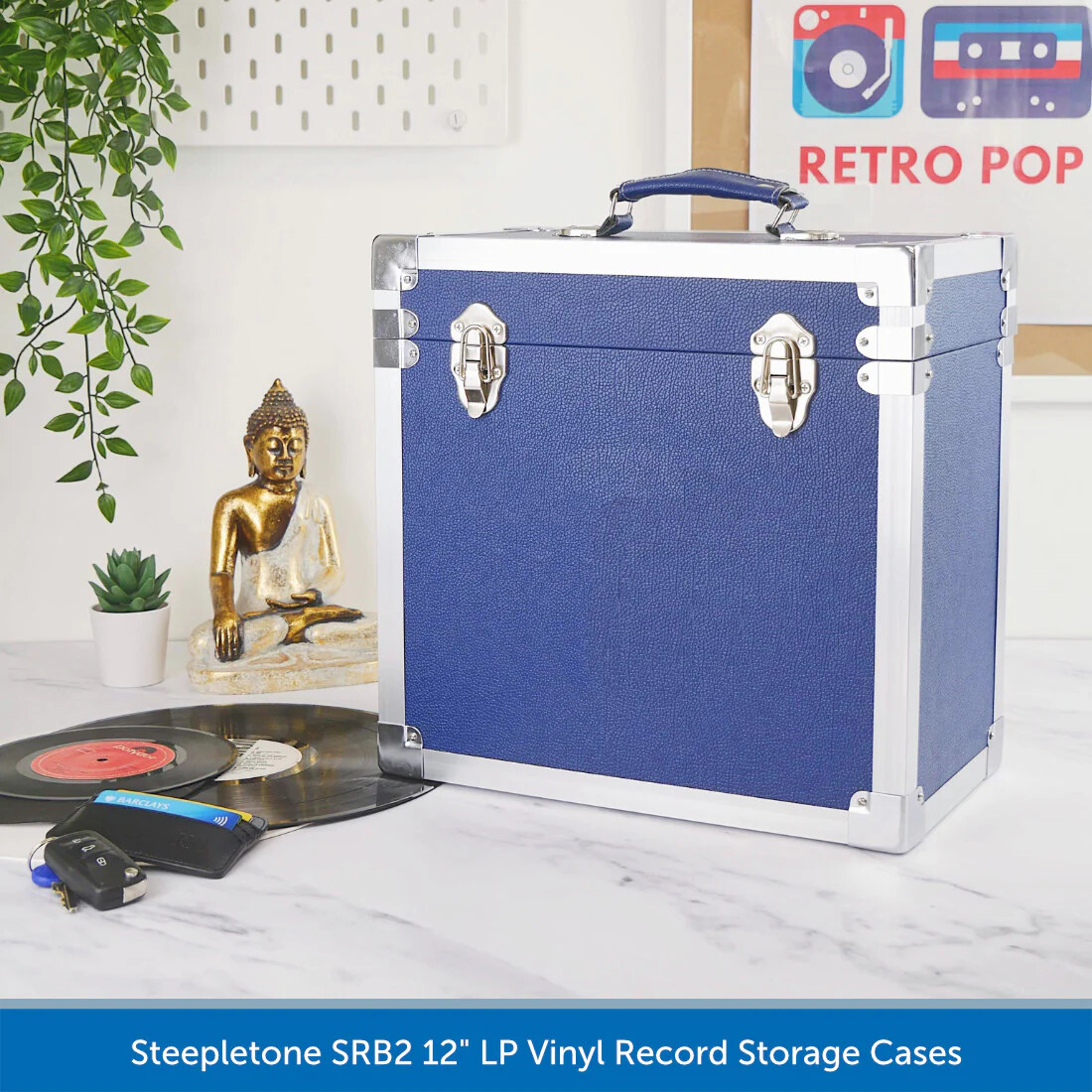 12" Vinyl Record Storage Box Flight Carry Case 12 Inch LP Album ...