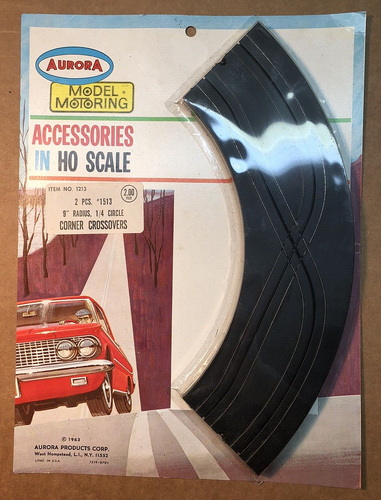 Track Set: Assorted Aurora HO TJet slot car carded/boxed track pieces N ...