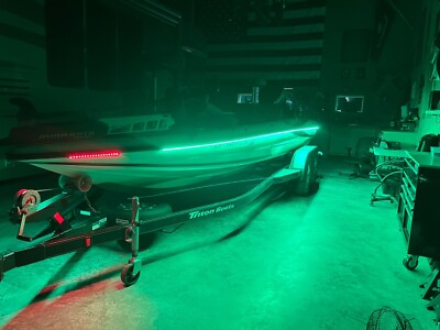 Bass Boat LEDs, Duck Boat LEDs, Green Submersible IP68 Rub Rail LED ...