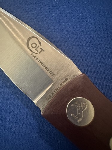 Vintage Colt Folding Knife~ Original Brown Box~ Original Sheath~SWEET ...