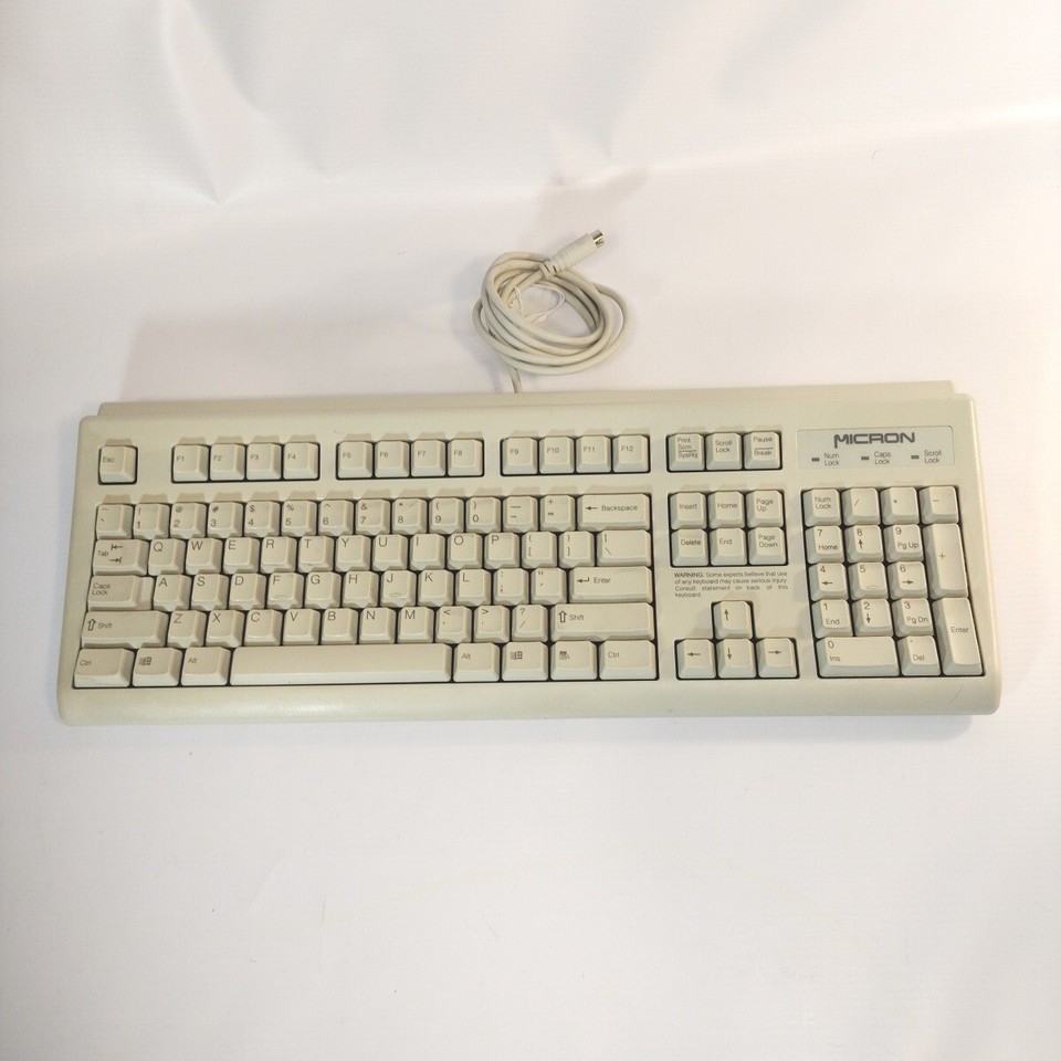 Vintage Retro Micron NMB Windows Keyboard RT5158TW PS/2 Tested ...