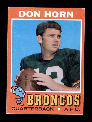 1971 TOPPS FOOTBALL #59 DON HORN DENVER BRONCOS | eBay