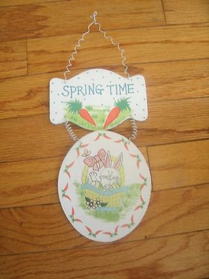 SPRING TIME WALL DECOR WOOD HANGING SIGN | eBay
