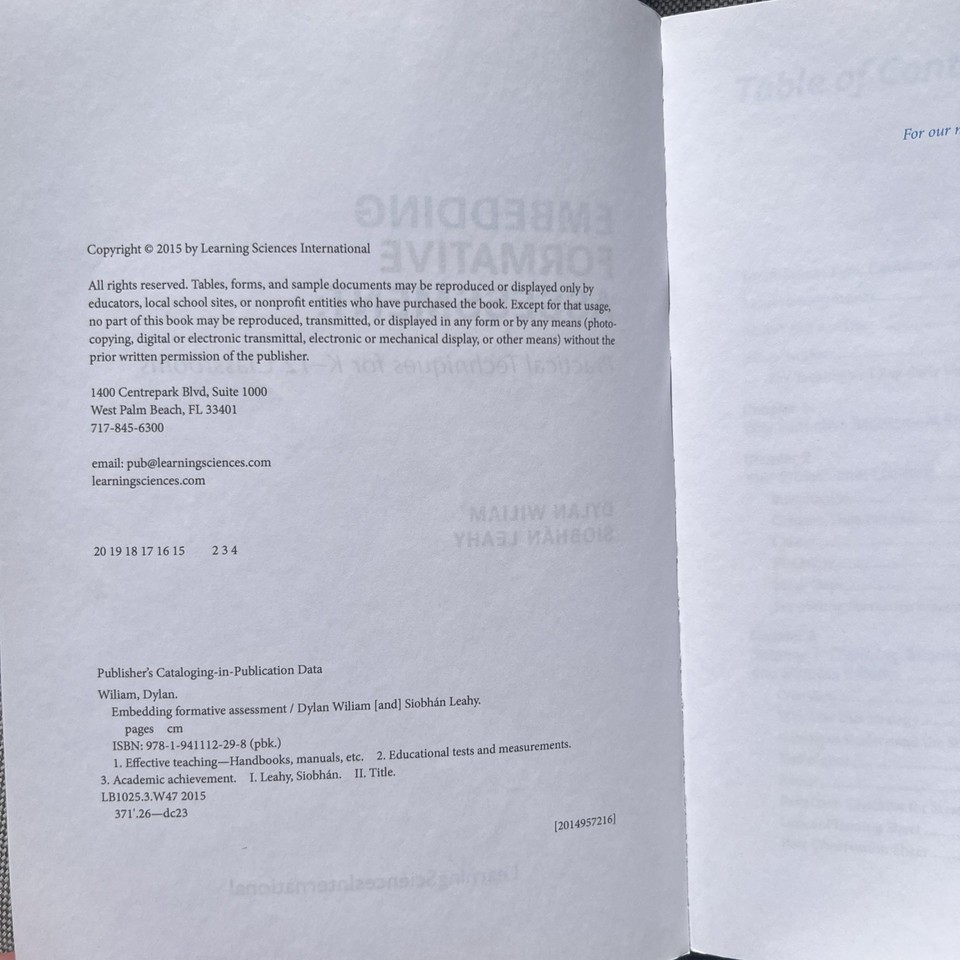 Embedded Formative Assessment by Dylan Wiliam + Siobán Leahy (2015 ...