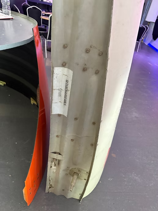 RAF Wyton English Electric Canberra wing tip fuel tank label cut | eBay UK