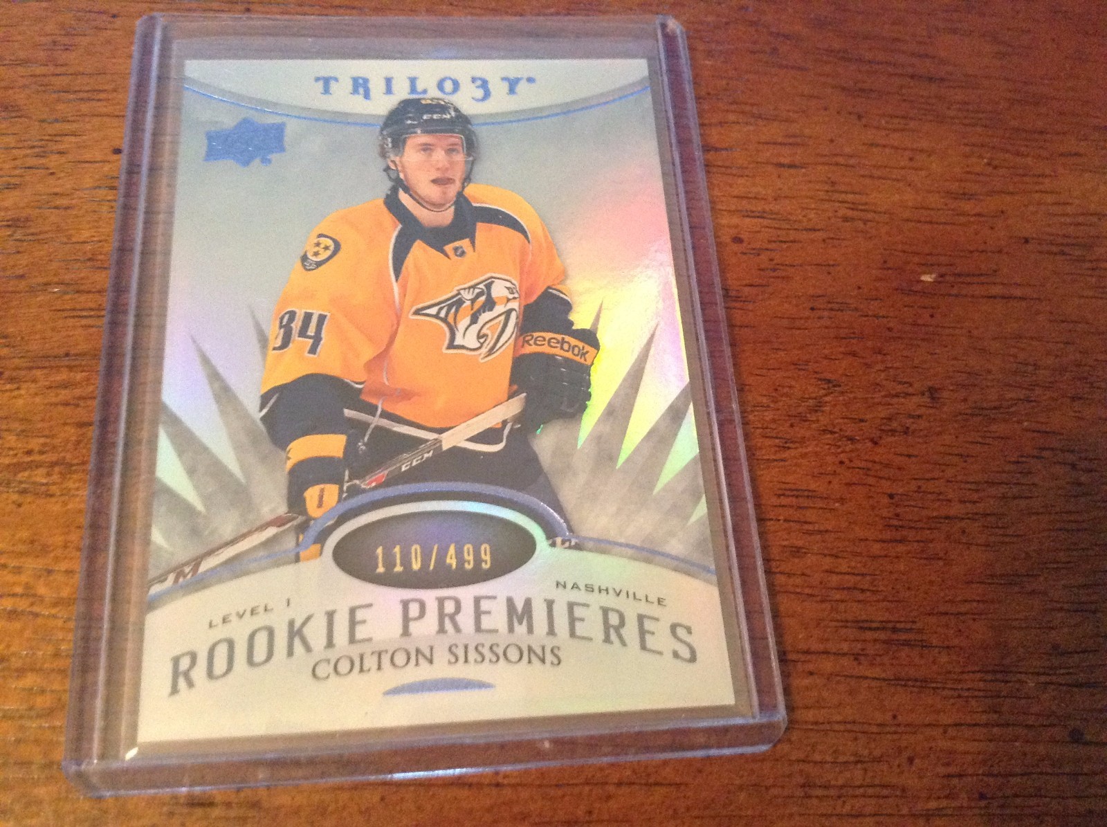 14-15 2014-15 TRILOGY COLTON SISSONS RADIANT BLUE ROOKIE LEVEL 1 /499 ...