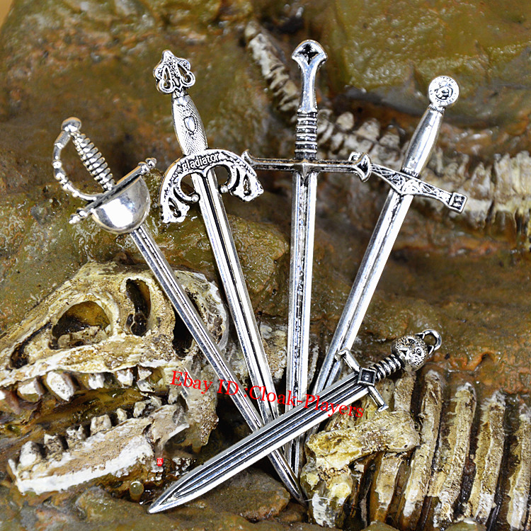 2Pcs 1/12 Scale Sword Medieval Knight Warrior for 6" Figure Accessories ...