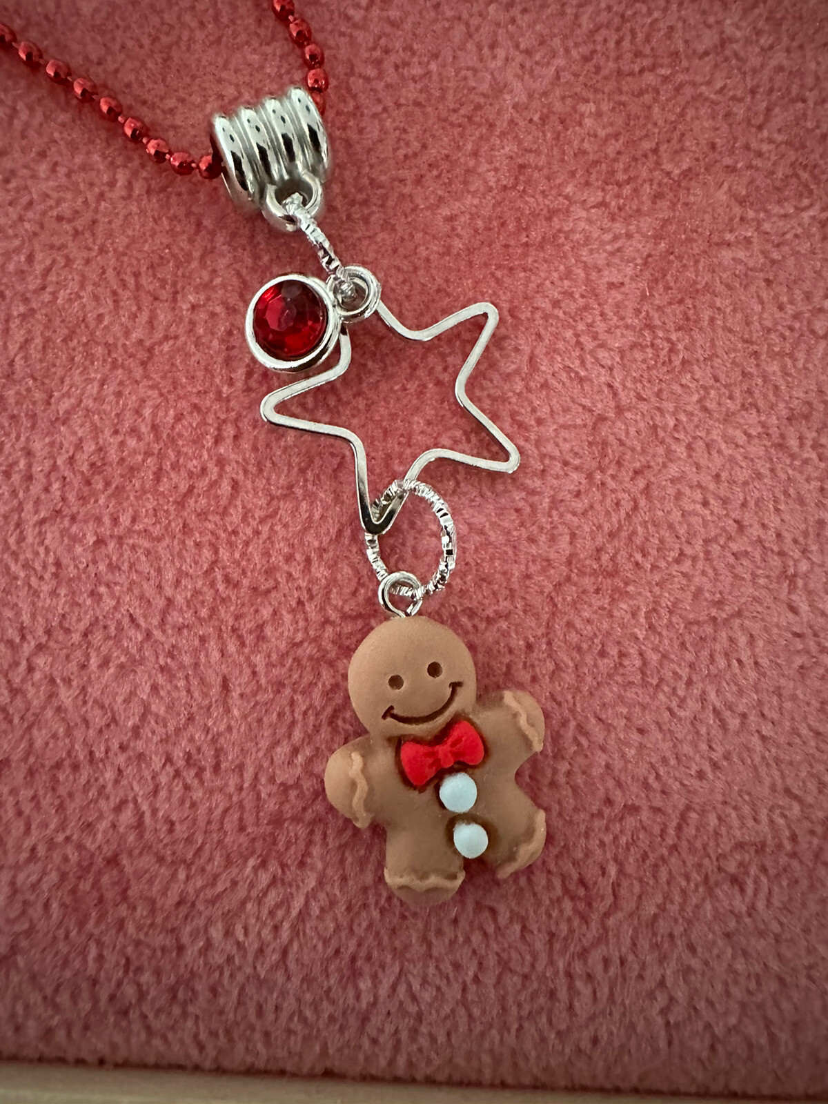 Christmas Gingerbread Man Necklace, Colorful Chain Necklace Children ...