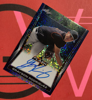 GRAYSON RODRIGUEZ 2018 L eaf Flash Blue Auto RC #’d/50 #BA-GR1 ...