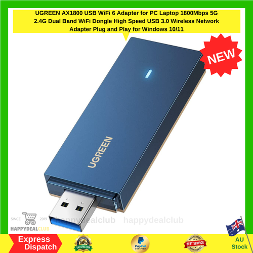 AX1800 USB Wifi 6 Adapter for PC Laptop 1800Mbps 5G 2.4G Dual Band Wifi ...