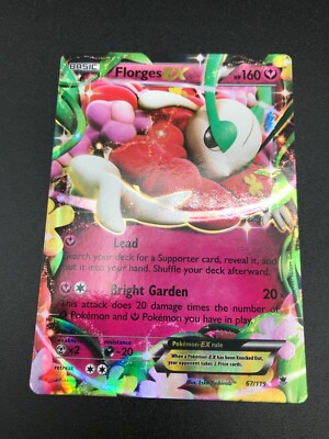 Florges EX ULTRA RARE 67/119 XY Phantom Forces Pokemon card TCG NM HOLO ...
