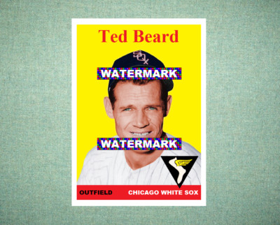 Ted Beard Chicago White Sox 1958 Style Custom Baseball Art Card | eBay