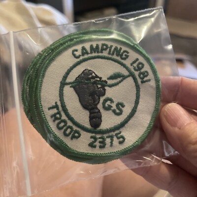 Camping 1981 troop 2375 Girl Scout patch | eBay