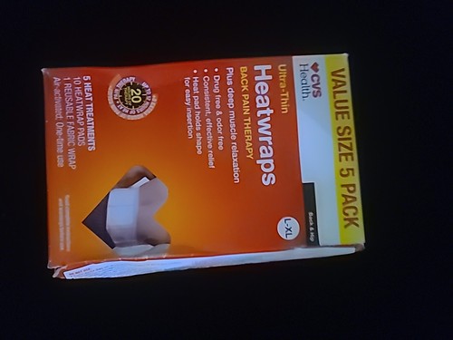 CVS Health 5 Ultrathin Powerful Pain Relief Heatwraps Back & Hip L-XL ...