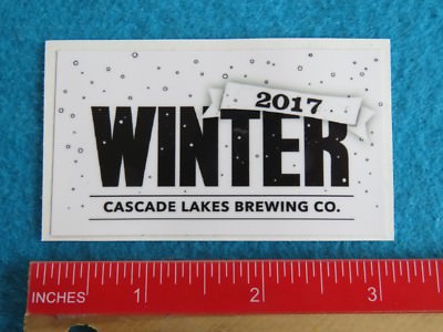 BEER STICKER ~ CASCADE LAKES Brewing Co 2017 Winter Ale ~ Redmond ...