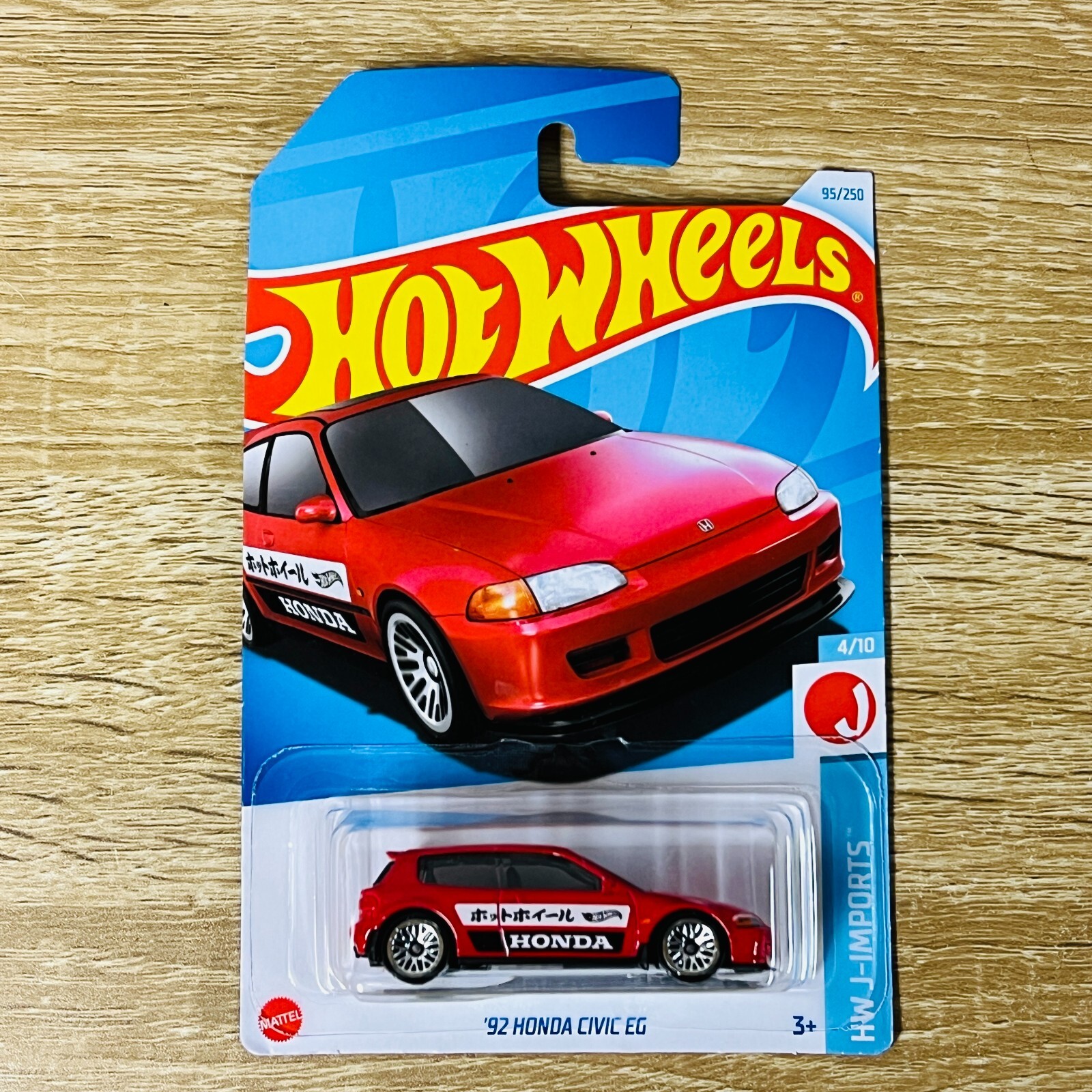 Honda Civic EG 2024 HW J-Imports 4/10 Red White Long Card | eBay