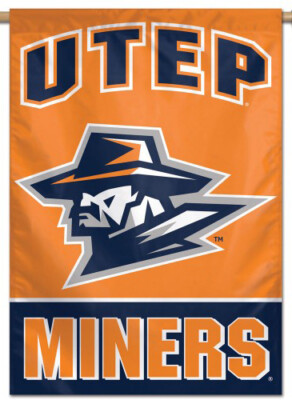 UTEP MINERS University of Texas-El Paso Official NCAA Team 28x40 BANNER ...